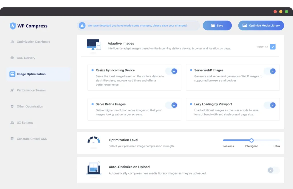 Image Optimization Bar - WP Compress